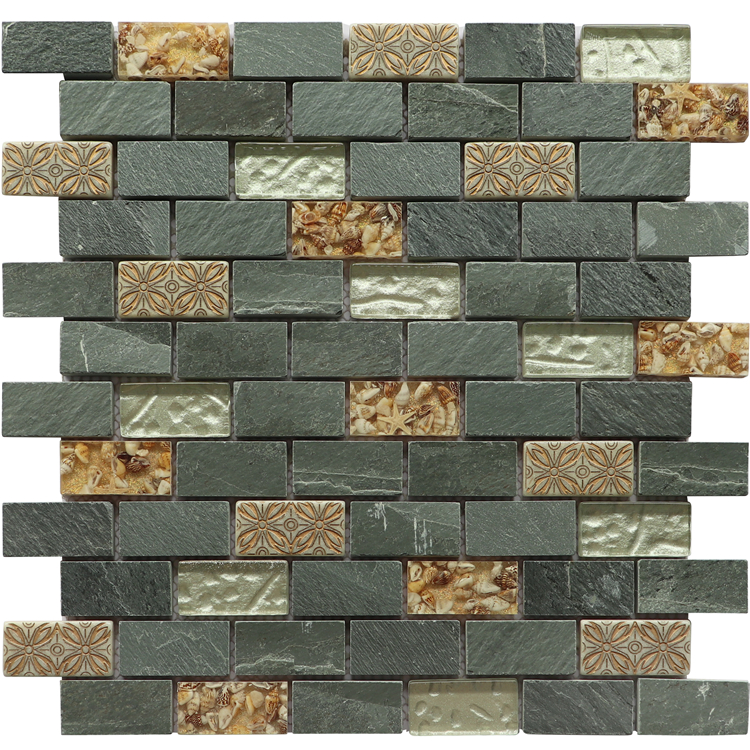 Glass Resin Marble Mosaic For Backsplash