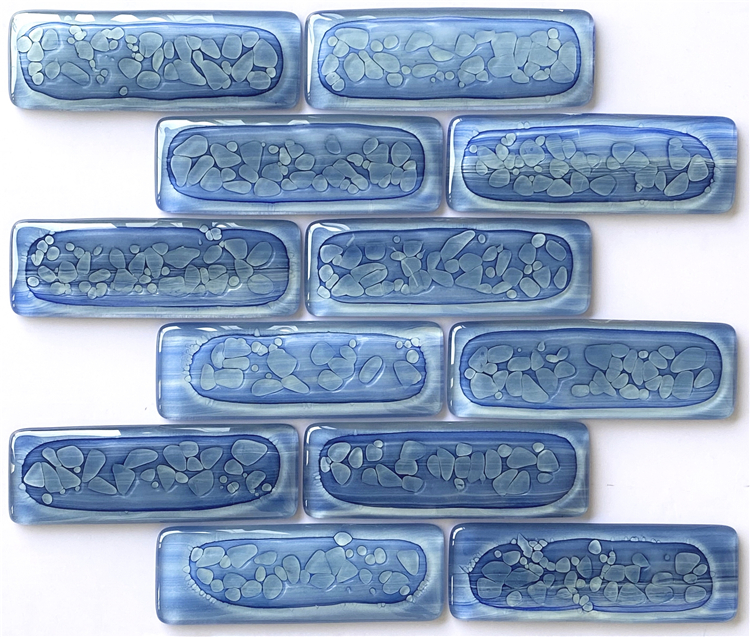 Blue Mixed Pebble Crystal Mosaic For Pool