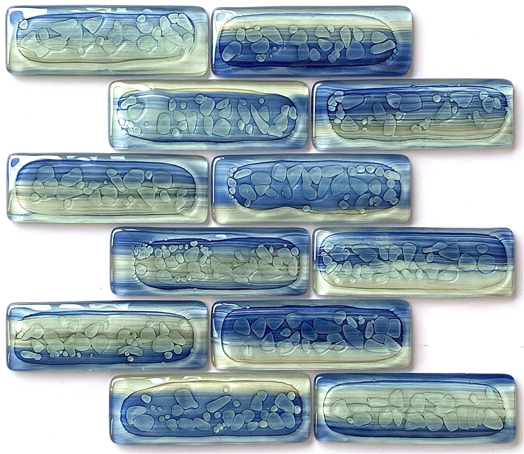 Blue Mixed Pebble Crystal Mosaic For Pool