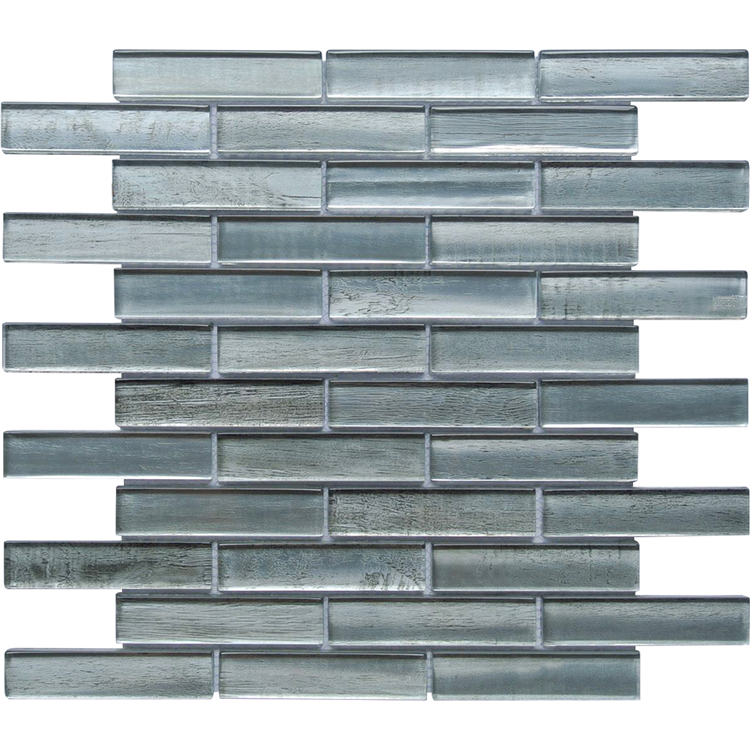 Strip Laminated Crystal Glass Mosaic Tile