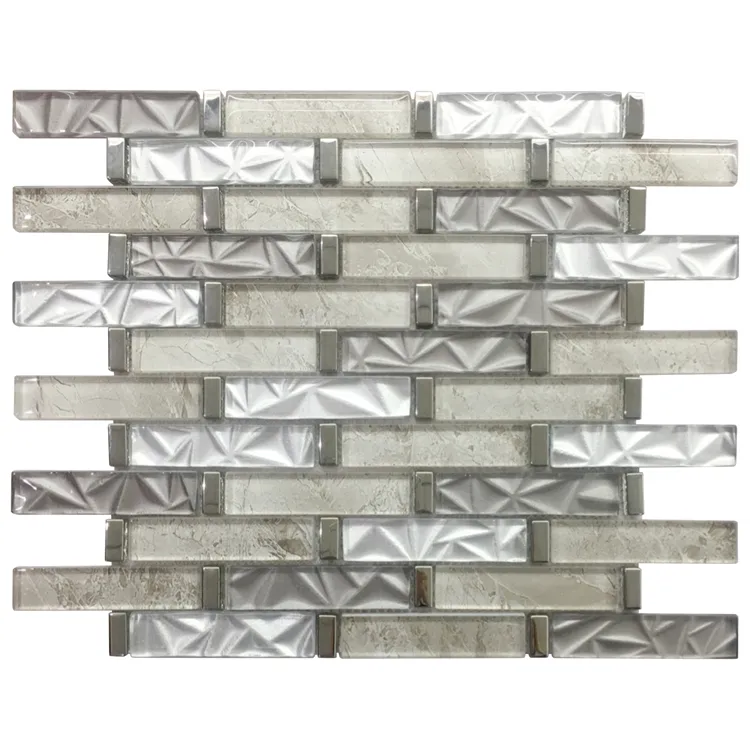 Glass Mixed Metal Laminated Glass Mosaics
