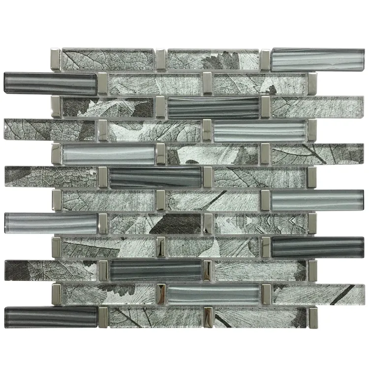 Glass Mixed Metal Laminated Glass Mosaics