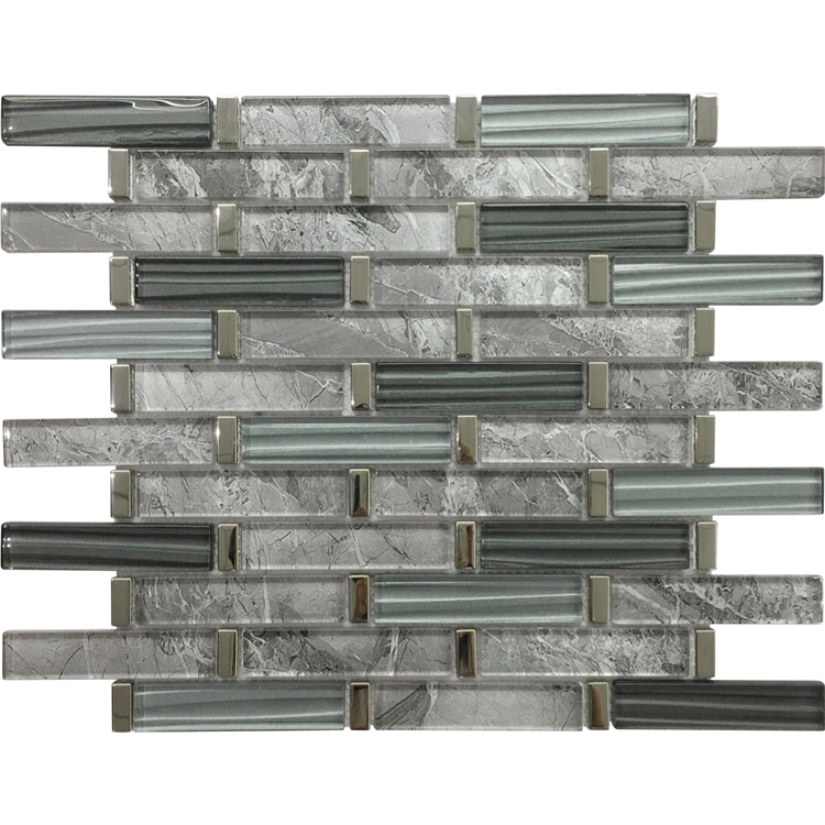 Glass Mixed Metal Laminated Glass Mosaics