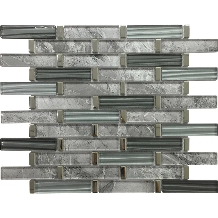 Glass Mixed Metal Laminated Glass Mosaics