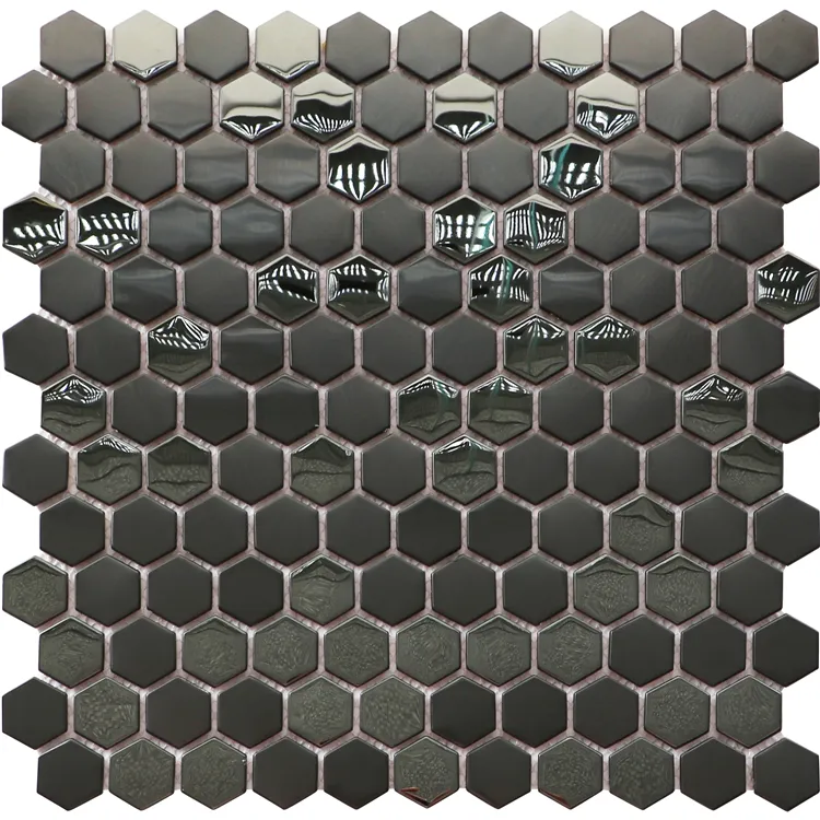 Glossy Mixed Matte Surface Metal Mosaics