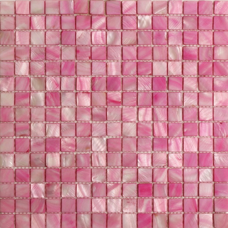 20x20mm Square Pink Shell Mosaic