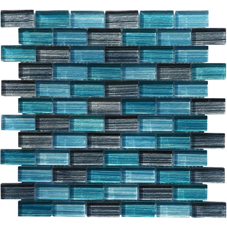 Swimming Pool Tiles 23x48mm Crystal Glass Mosaic Tile For Pool