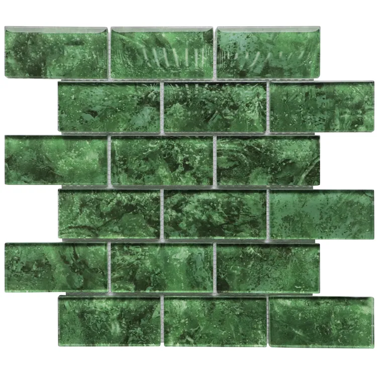 Foshan Manufacture Swimming Pool Purple Blue Glass Mosaic Tile