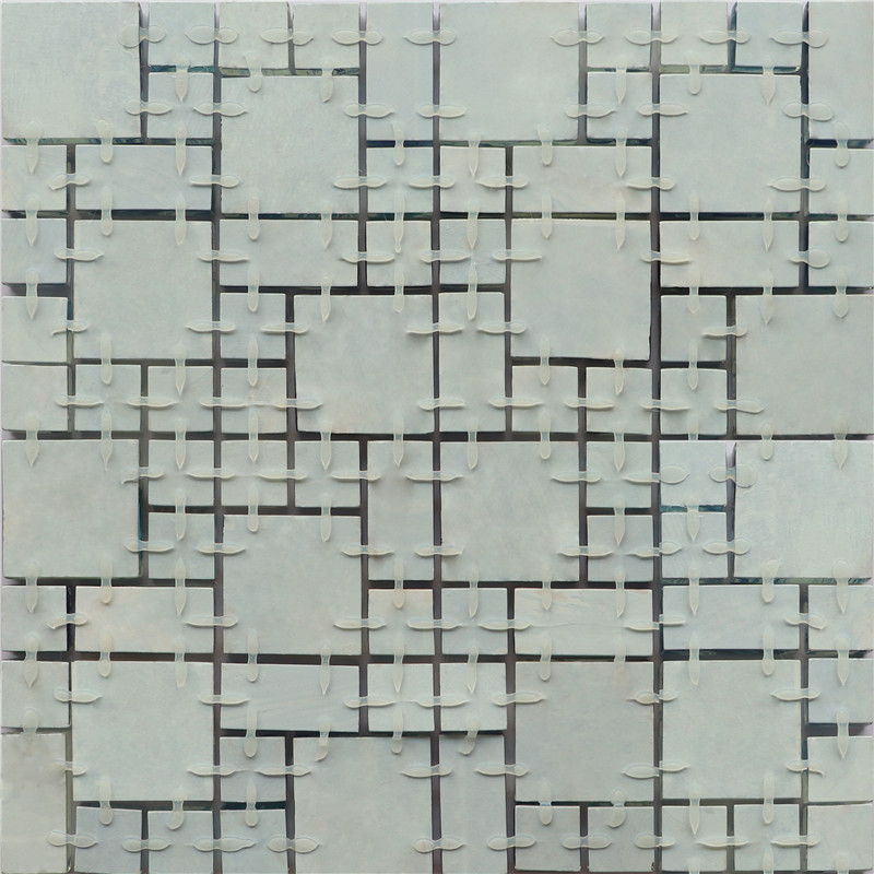 New Mosaic Mounting Polyurethane Net Glass Tiles With Dot Mounted