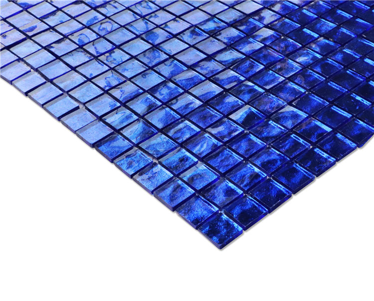Foshan Electroplating Violet Blue Stained Glass Mosaic Tile