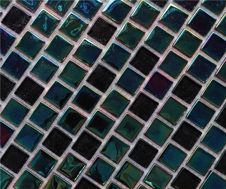 Iridescent Glass Rainbow Backsplash Glass Mosaic Tile