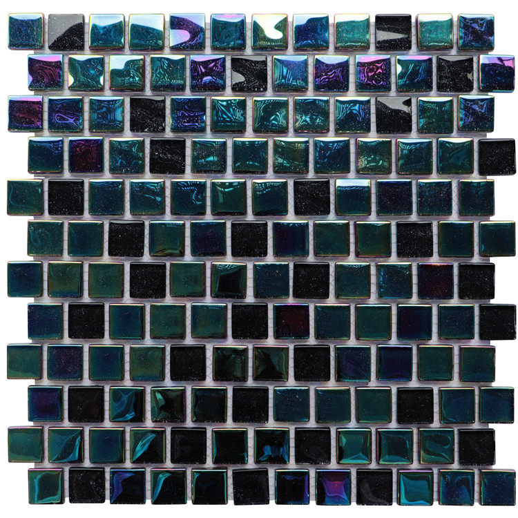 Iridescent Glass Rainbow Backsplash Glass Mosaic Tile