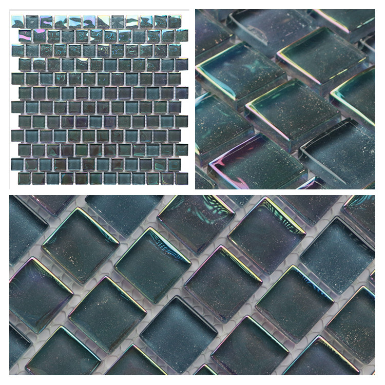 Iridescent Glass Rainbow Backsplash Glass Mosaic Tile
