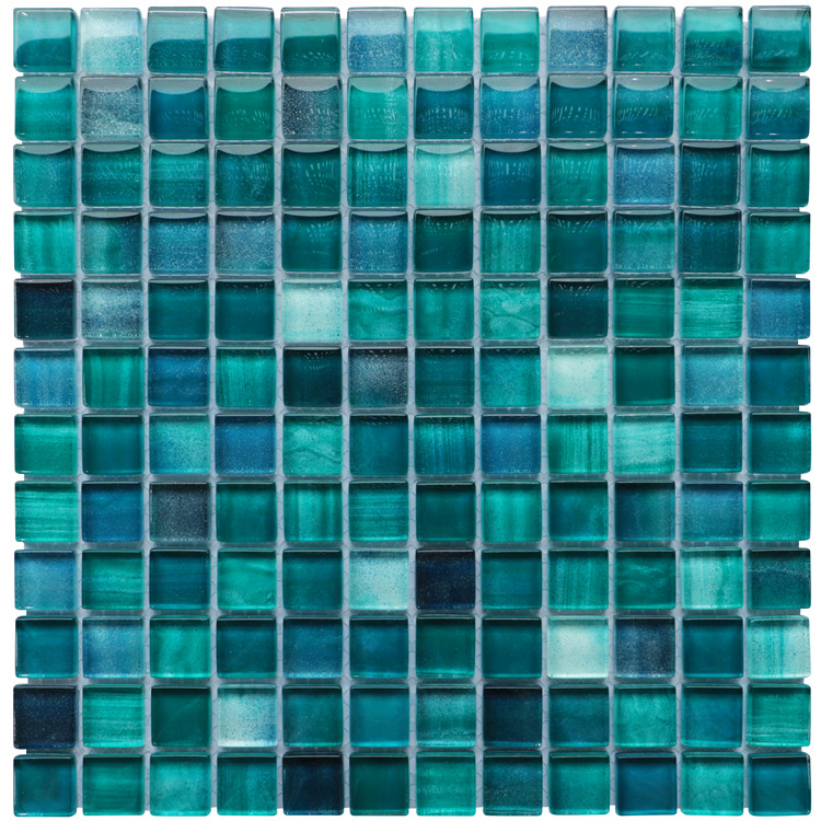 Mixed Green Glass Mosaic Swimming Pool
