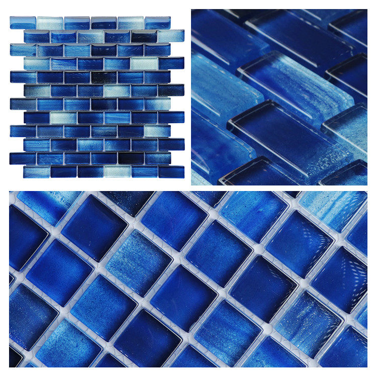 23x48mm Swimming Pool Tile Crystal Glass Mosaic
