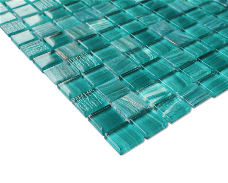 Backsplash Kitchen Crystal Green Glass Mosaic Tile