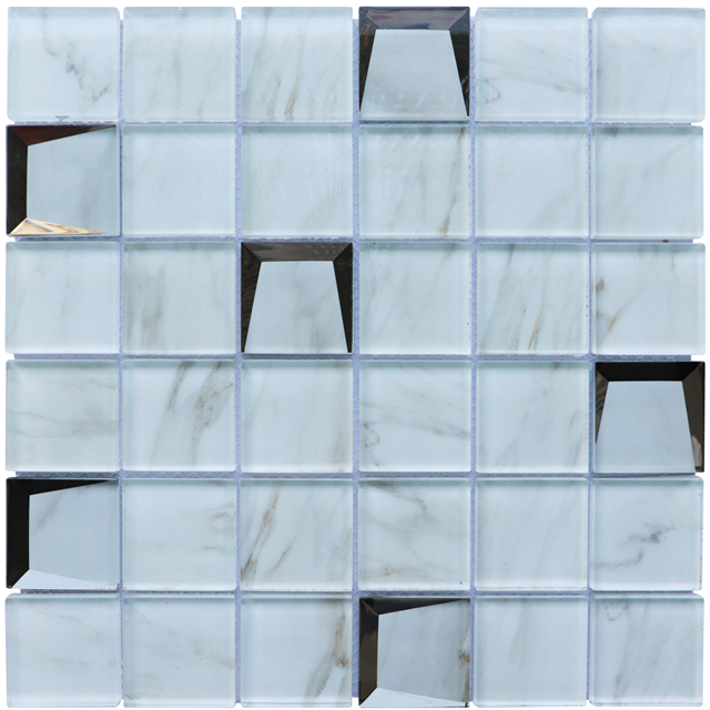 Foshan Factory 48x48mm Beveled Mirror Glass Mosaic