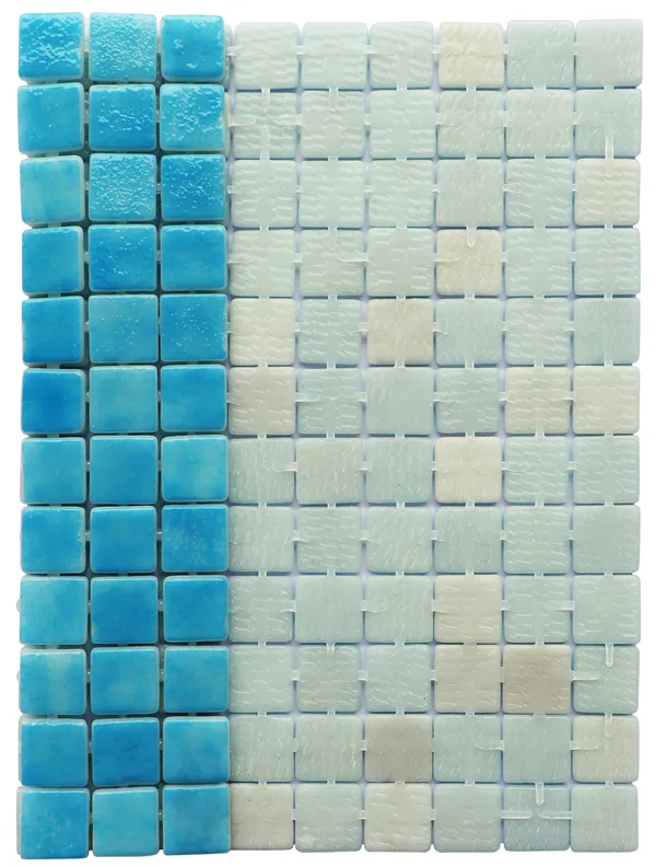 Ralart Square Shape Dot Mounted Glass Mosaic Tiles For Pool