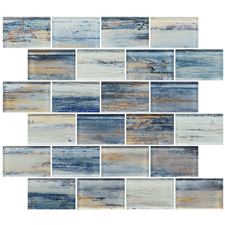 Ralart Factory 2x3" Digital Inkjet Printed Glass Mosaic Tiles