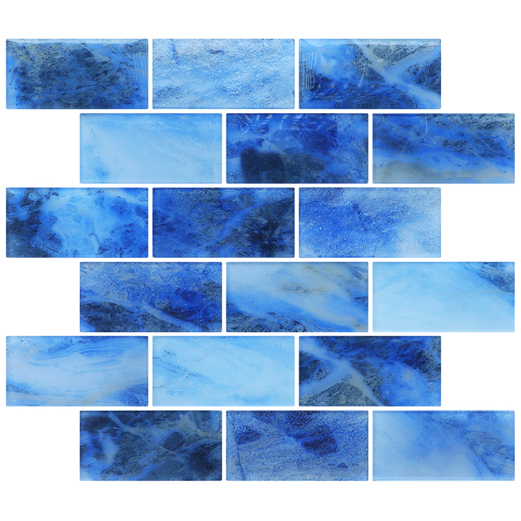 Ralart Blue 2x4" Double Glazing Glass Tile