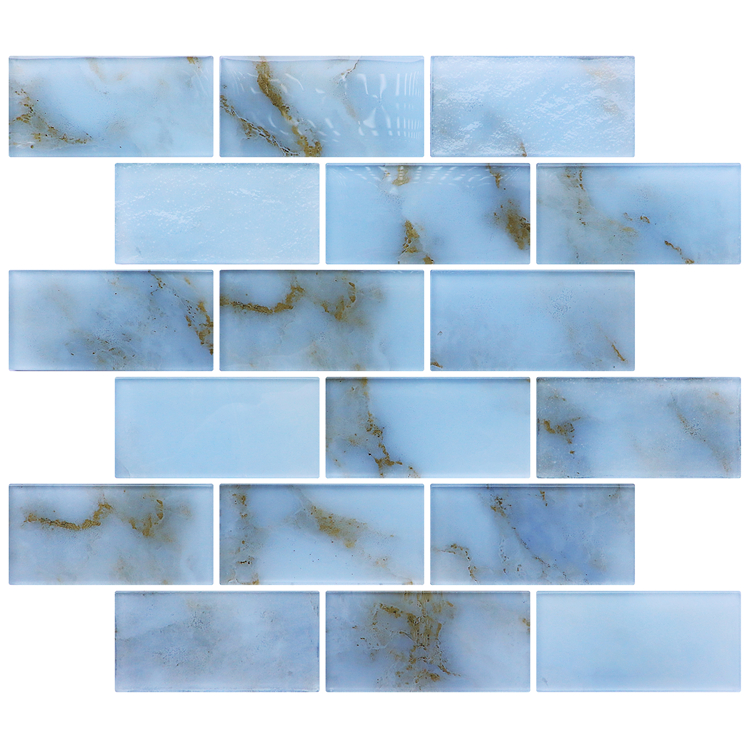 Ralart 2x4" Jade Green Inkjet Wall Glass Tile