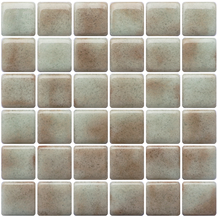 Ralart Manufacturer Square Chips Recycled Glass Mosaic Tile