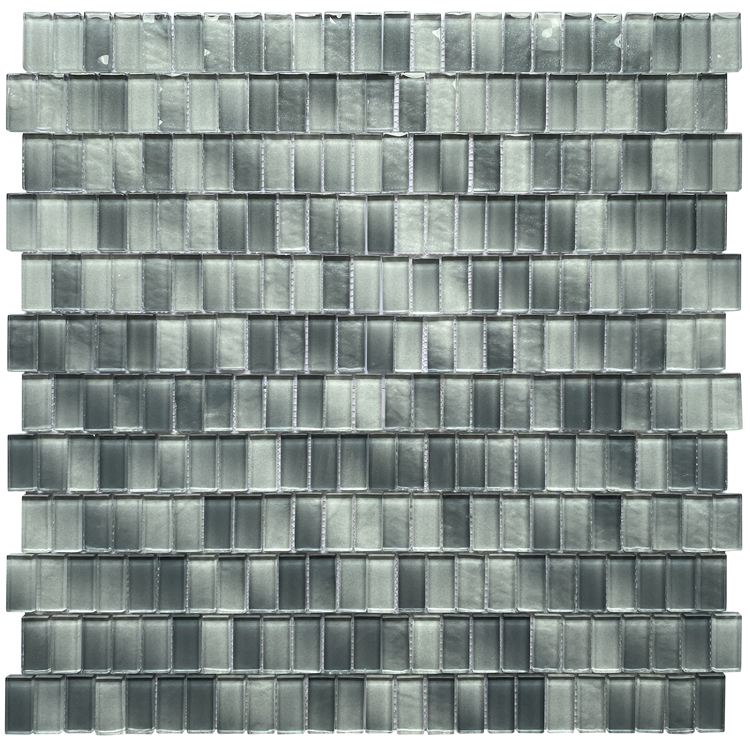 Ralart Company Small Chips Grey Glass Mosaic Tile