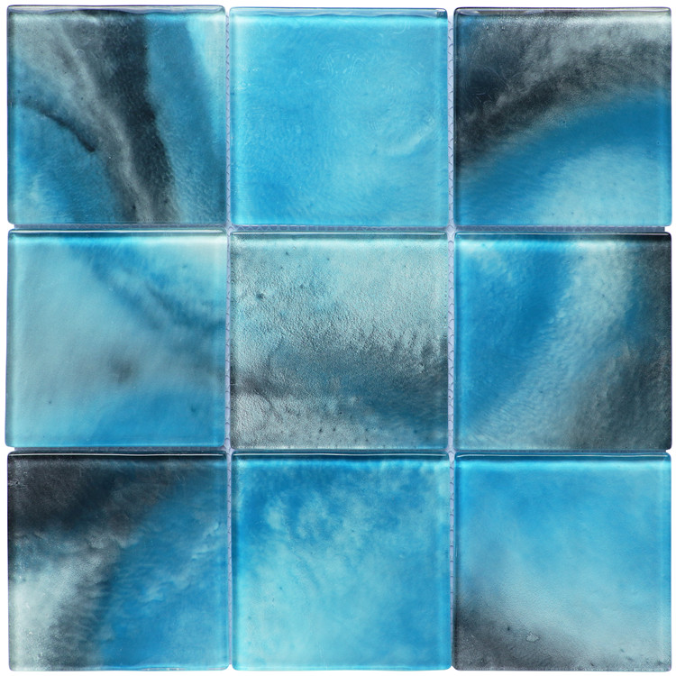 Foshan Ralart Glazed Glass Mosaic Designs Swimming Pool Tiles