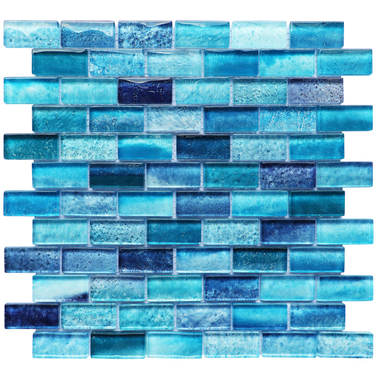 Foshan Ralart Crystal Blend Blue Glass Mosaic For Pool