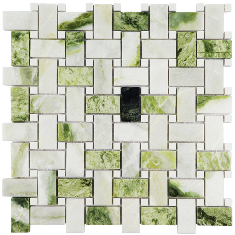 Ralart Manufacturer Green Natural Stone Mosaic Tile