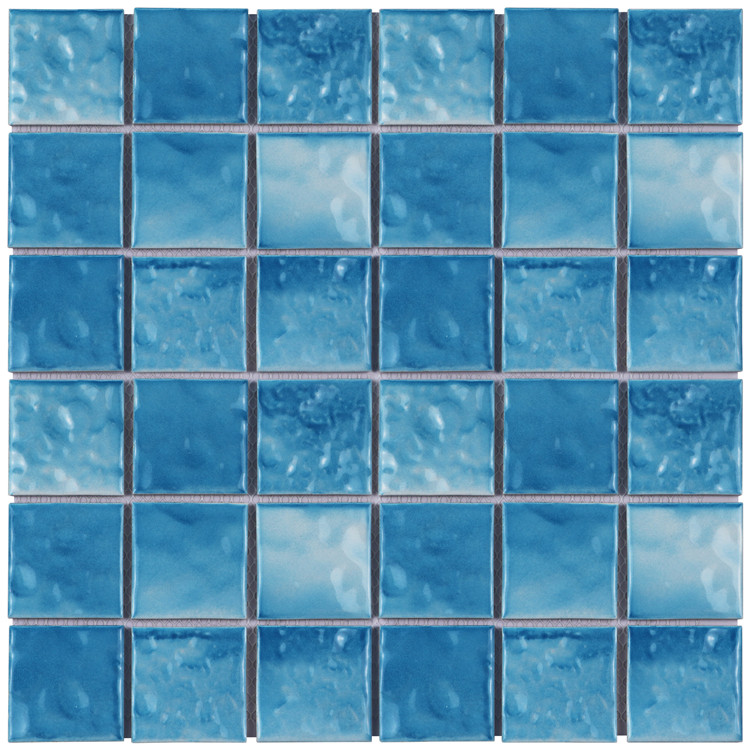 Foshan Factory Contemporary Designs Blue Ceramic Mosaic