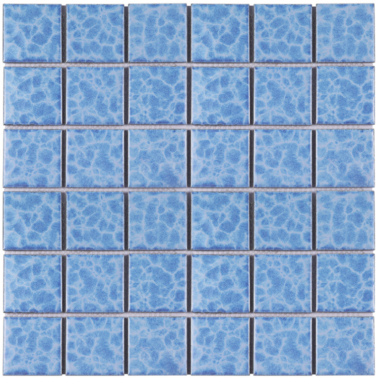 Foshan Factory Blossom Flower Pattern Blue Ceramic Tile