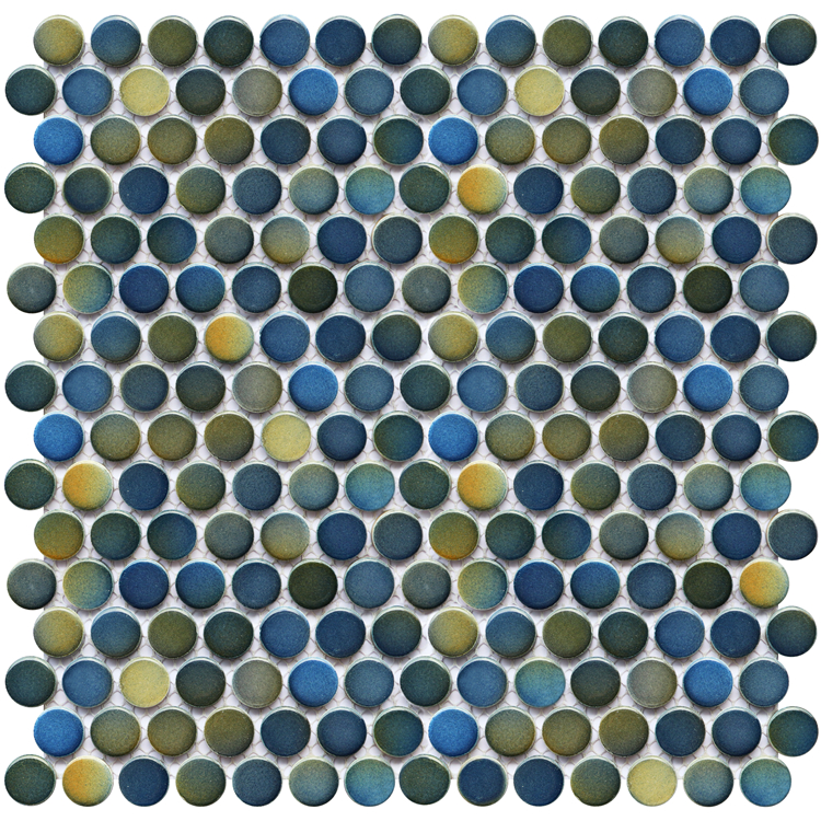 Foshan Supplier Bathroom Tile Penny Round Ceramic Mosaic