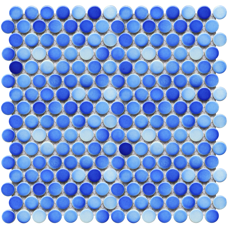 Foshan Supplier Custom Porcelain Tiles Penny Round Art Mosaic Tiles