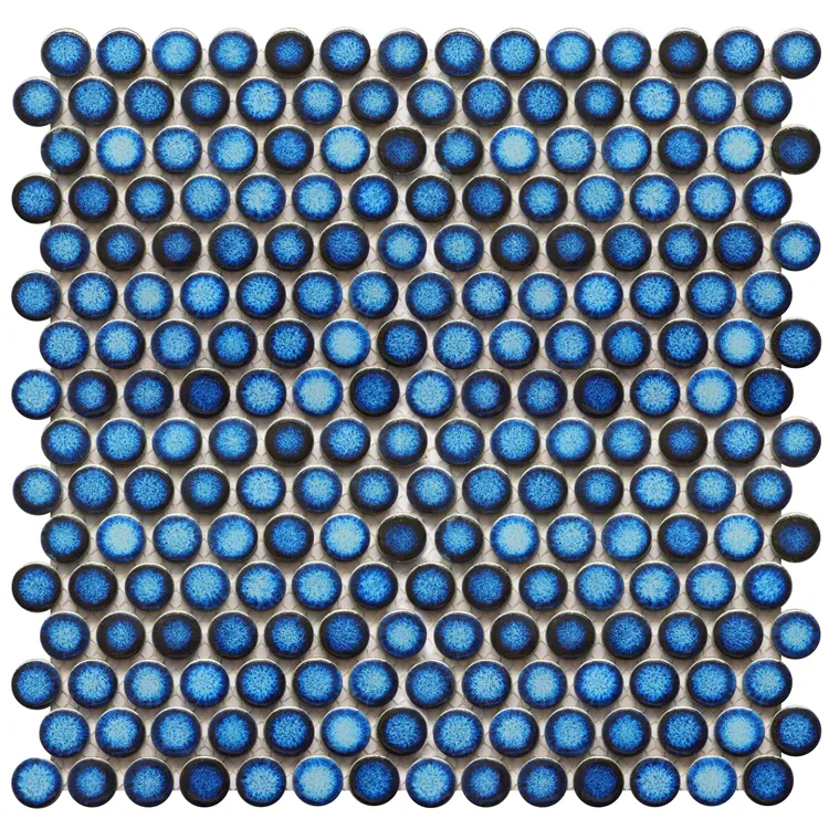 Foshan Supplier Backsplash Wall Floor Penny Round Ceramic Mosaic Tiles