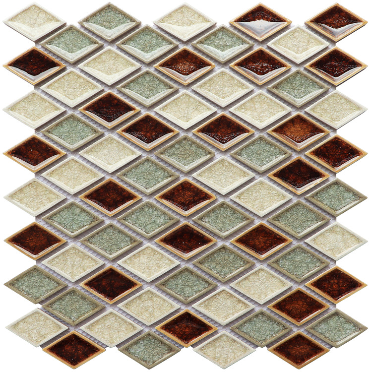 Foshan Supplier House Interior Tiles Rhombus Kitchen Mosaic Tile