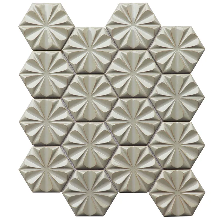 Foshan Price Hexagon Ceramic Porcelain Mosaics Tiles