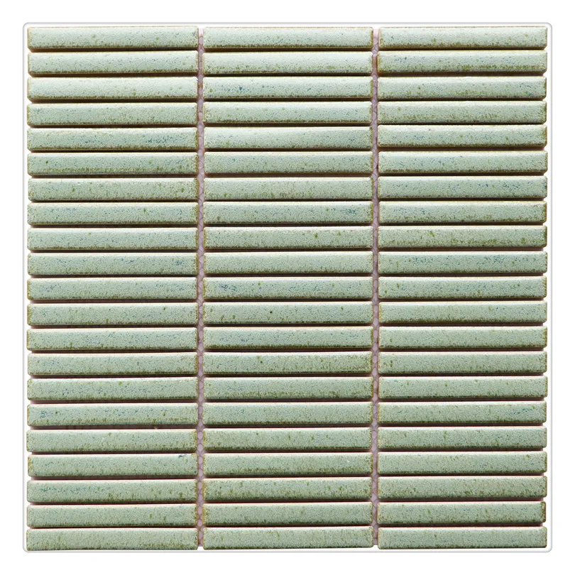 Foshan Manufacturer Glazed Ceramic Porcelain Strip Mosaic Tile Design