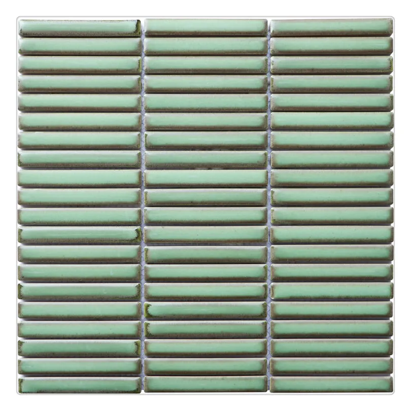 Foshan Manufacturer Glazed Ceramic Porcelain Strip Mosaic Tile Design