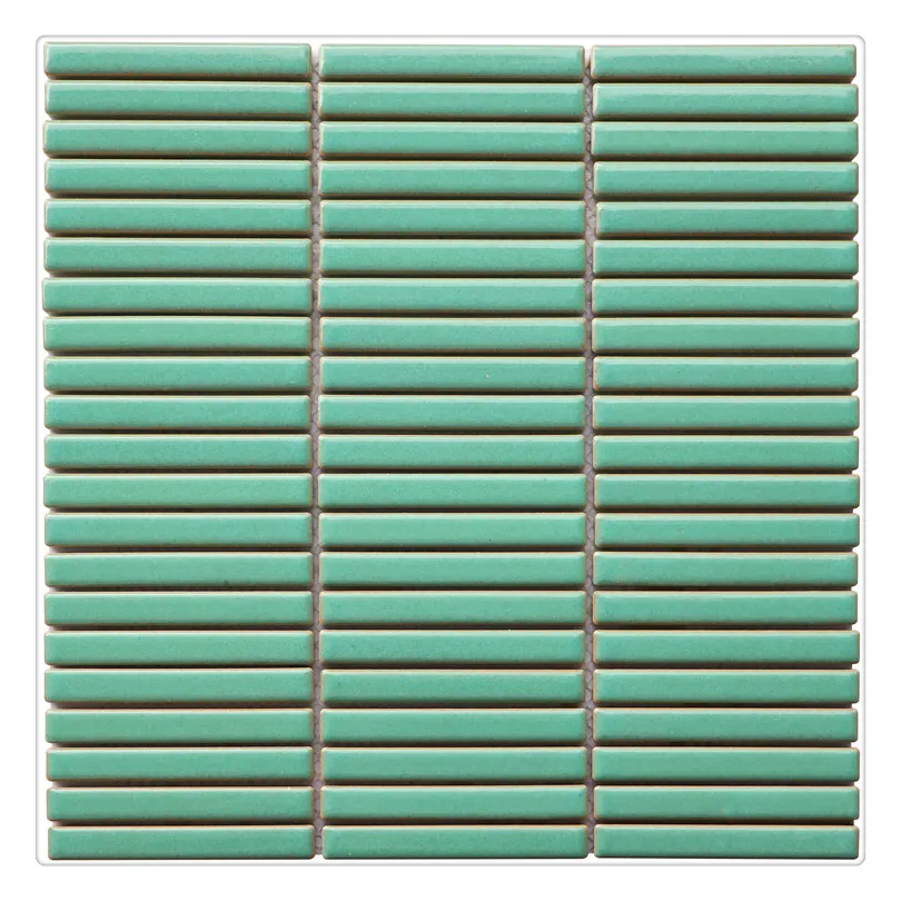 Foshan Manufacturer Glazed Ceramic Porcelain Strip Mosaic Tile Design