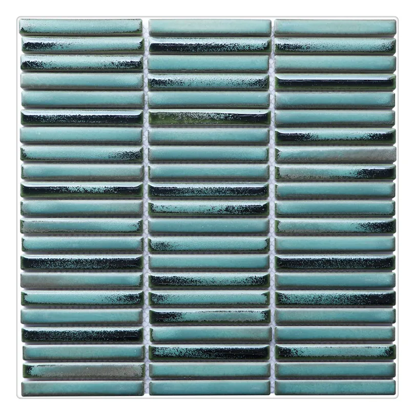 Foshan Manufacturer Glazed Ceramic Porcelain Strip Mosaic Tile Design
