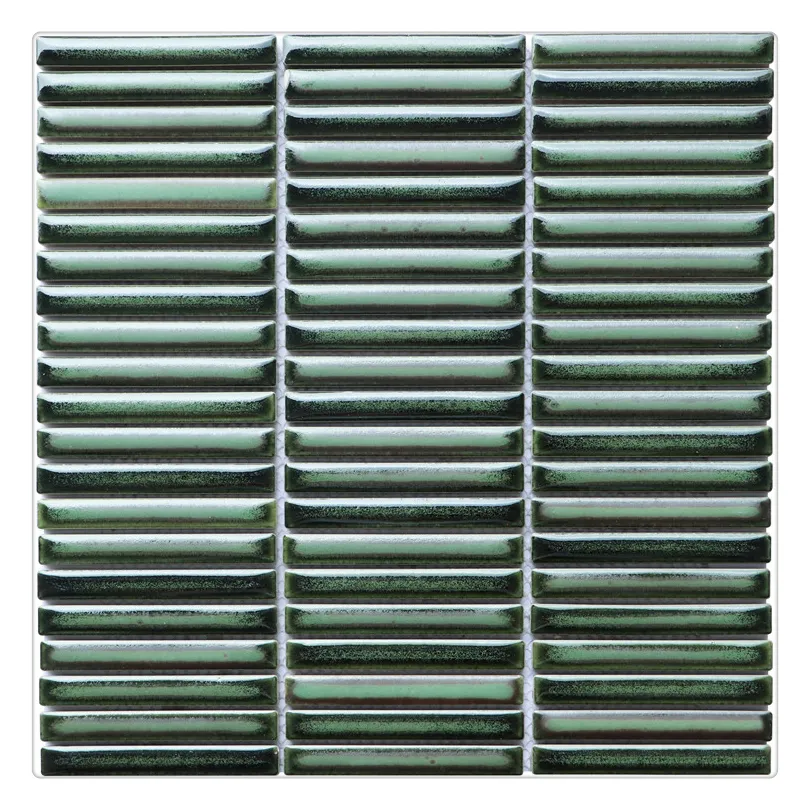 Foshan Manufacturer Glazed Ceramic Porcelain Strip Mosaic Tile Design