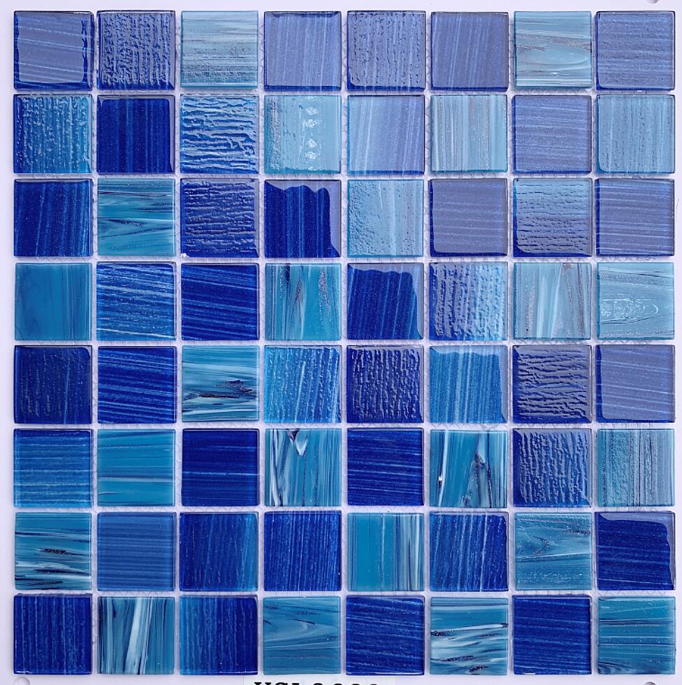 Foshan Manufacturer Square Glass Mosaic Swimming Pool Tiles