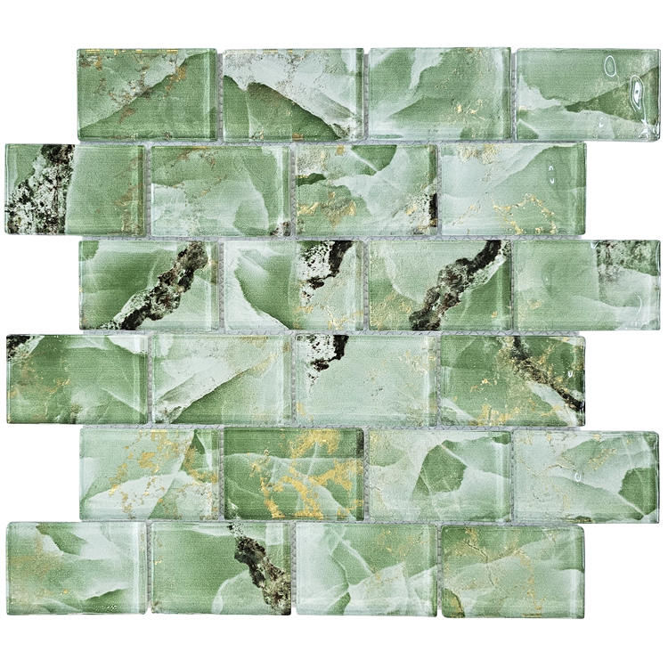 Foshan Factory Green Glass Tile for Swimming Pool Bathroom