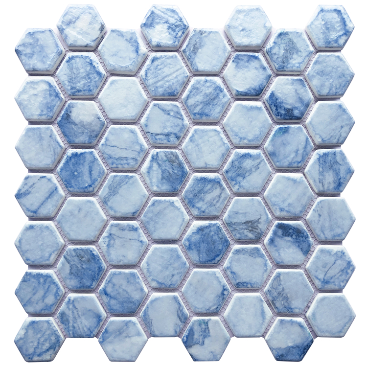 Foshan Kitchen Wall Tiles Interior Hexagon Glass Tiles