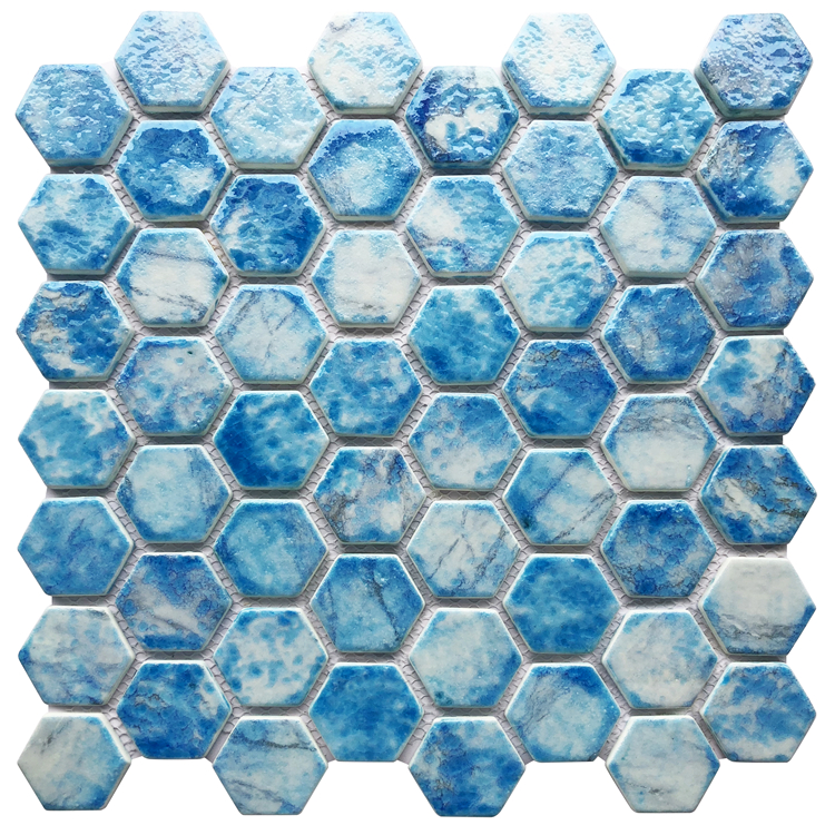 Wholesale Factory Pric Hexagon Glass Tile