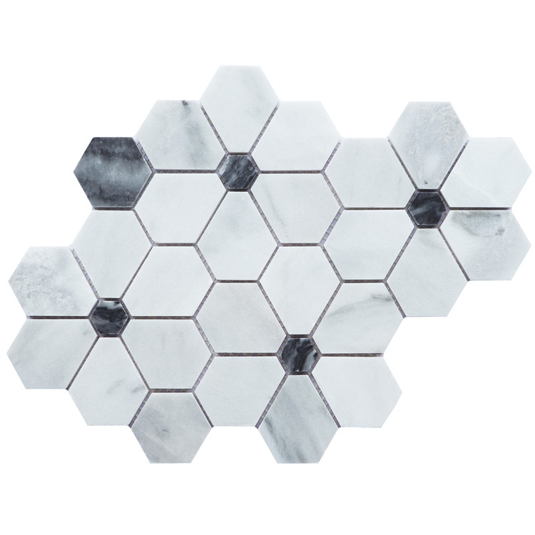 Ralart Manufacturer White Natural Stone Marble Mosaic Tiles