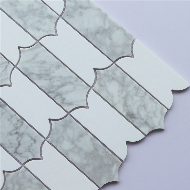 Ralart Manufacturer Irregular Shape Marble Stone Mosaic Tile