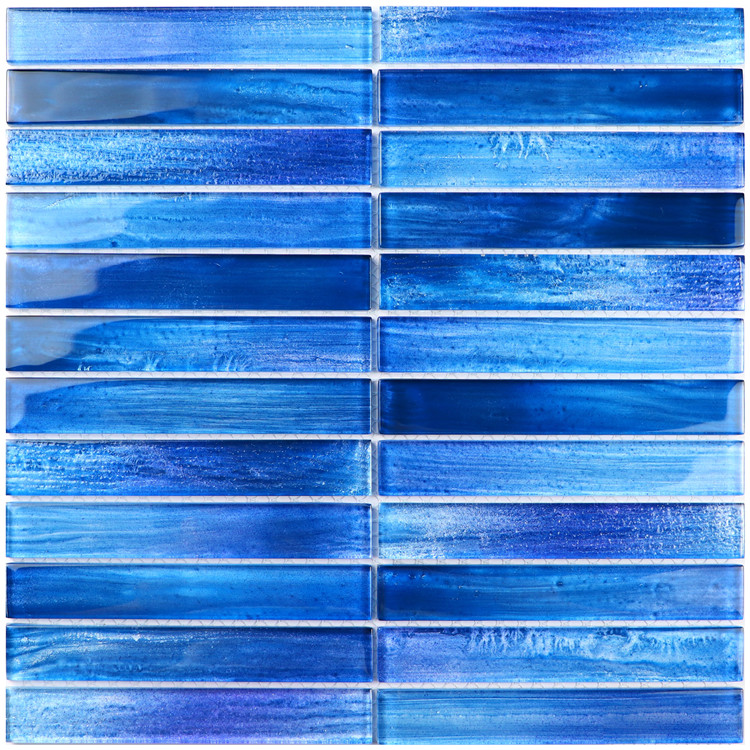 25x25mm Blue Glass Pool Mosaic Tile | Foshan Ralart Factory