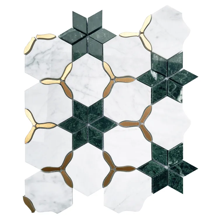 Water Jet Marble Mosaic Floor Tiles, Marble Mosiac Tile, Floor Tile